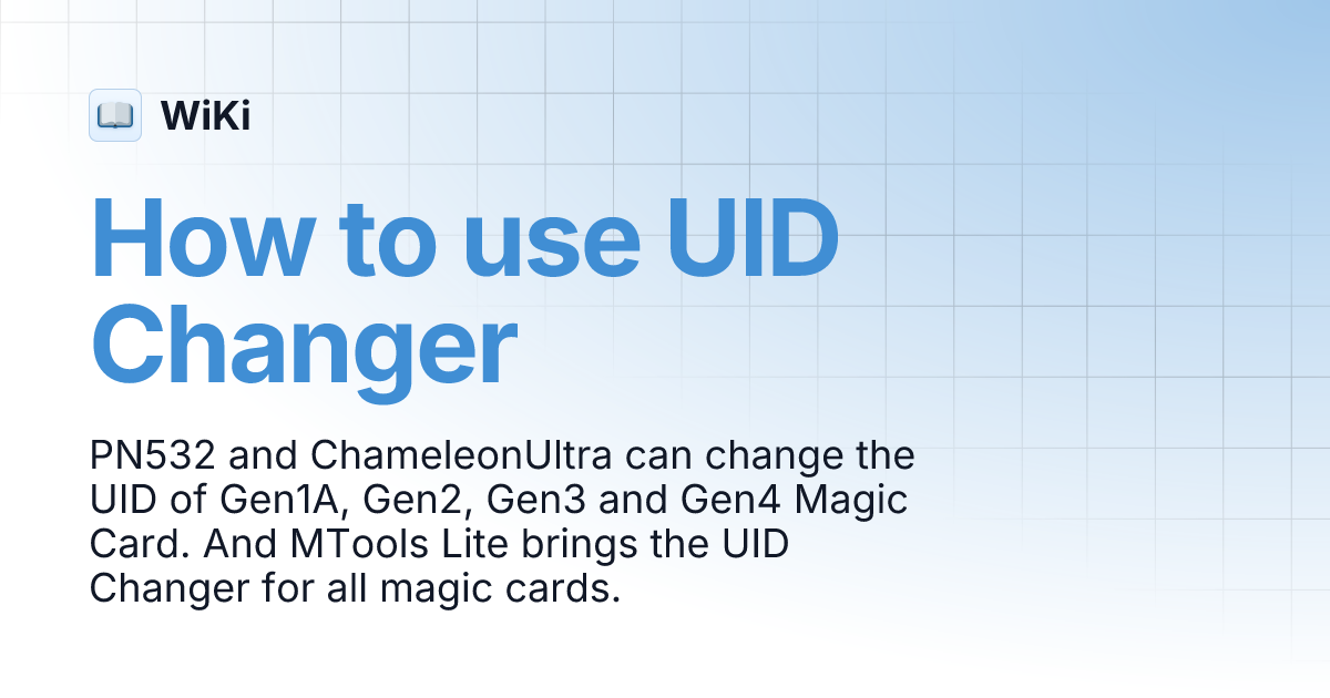 How to use UID Changer | WiKi